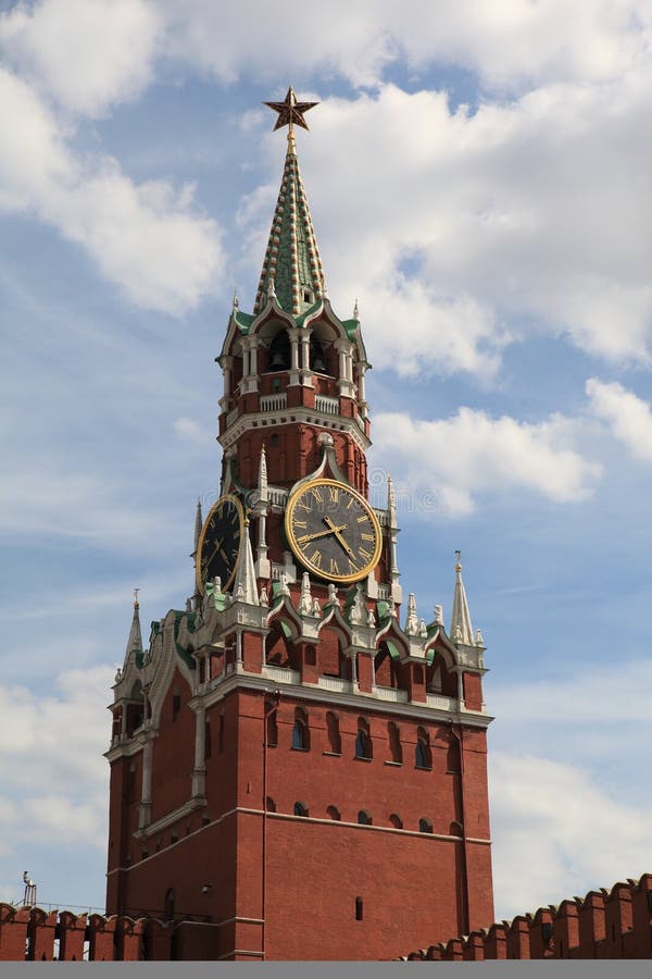 Kremlin Tower in Russia Decorated with Ruby Star Stock Image - Image of ...