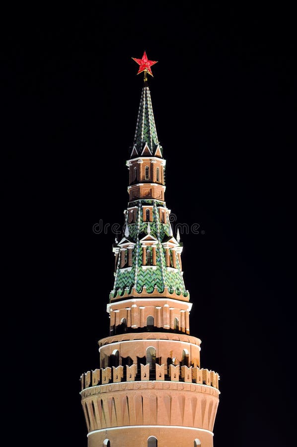Kremlin Tower and Red Star, Moscow Stock Photo - Image of star ...
