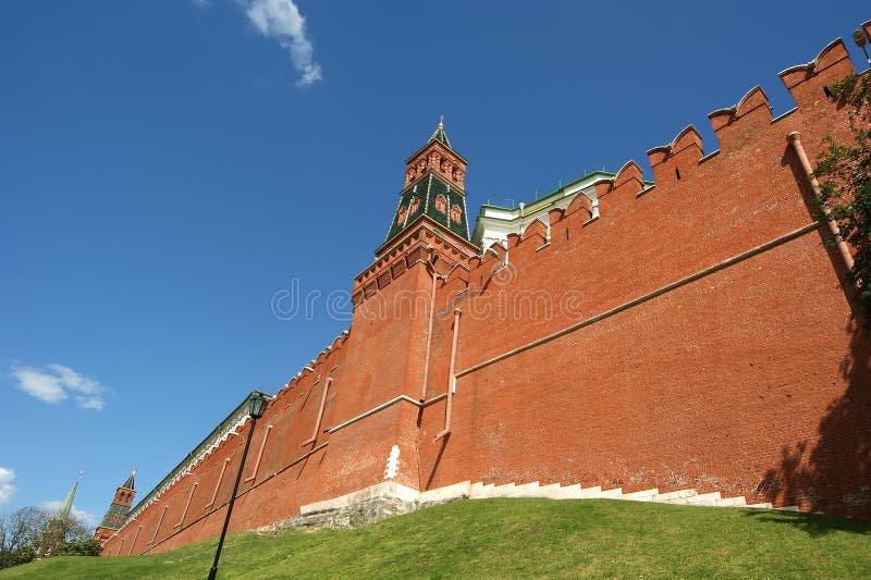 Kremlin Wall, Moscow, Russia Stock Image - Image of destinations ...
