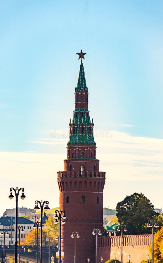 Kremlin Wall in Red Square, Moscow, Russia Stock Photo - Image of blue ...