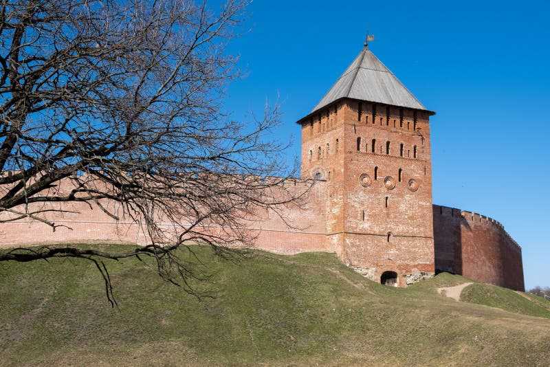 The Kremlin Walls in Novgorod the Great Veliky Novgorod, Russia Stock ...
