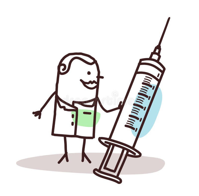 Kreskówki strzykawka krew ilustracja wektor. Ilustracja złożonej z ...