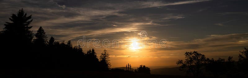 Kreuzberg Mountain in the Roehn Germany Stock Image - Image of ...