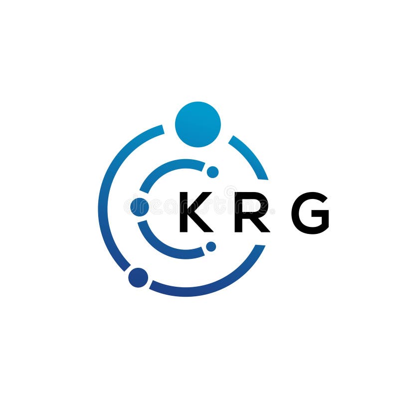 KRG Letter Technology Logo Design on White Background. KRG Creative ...