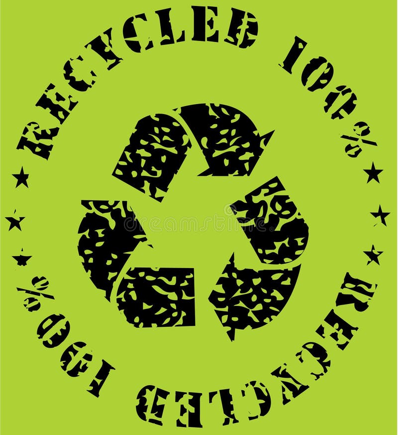 Kringloop-ecologisch teken vector illustratie. Illustration of ...