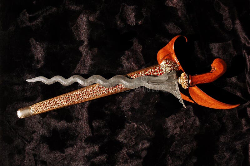 Kris Curve Ancient Weapon from Java Stock Photo - Image of weapon ...