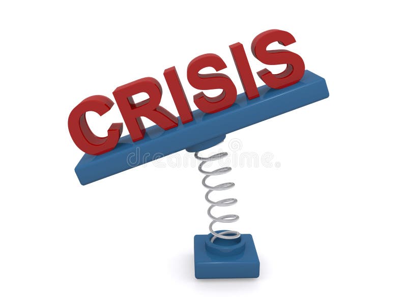 Krise stock abbildung. Illustration von oberseite, unvorhersehbar ...