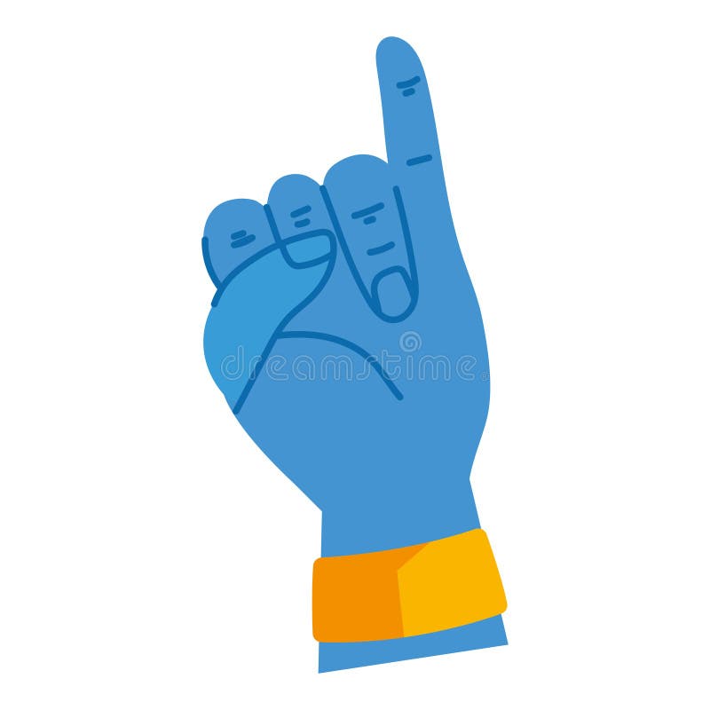 Krishna Hand Raised Cartoon Stock Illustration - Illustration of ...