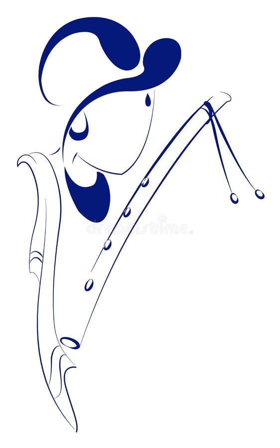 Krishna Line Art Illustration Stock Vector - Illustration of ...