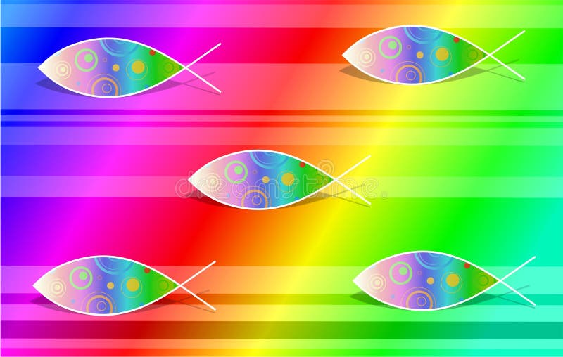 Den Kristna Fisksymbolen Ikoner För Fisk Gode Guds Logotyp ...