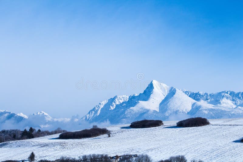 Krivan Mountain Slovakia stock photo. Image of landscape - 77164648