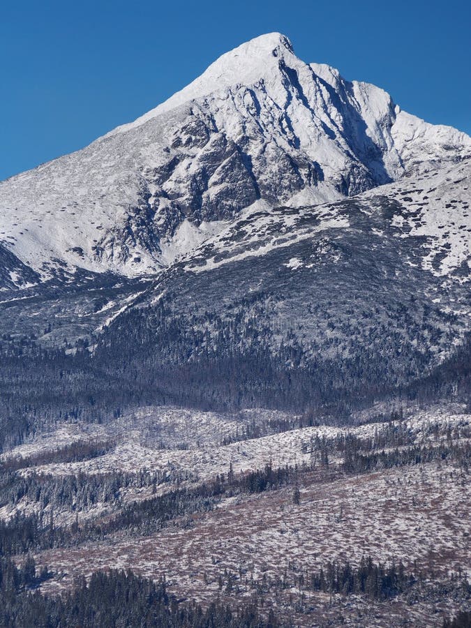 Krivan Peak in Slovak High Tatras at Winter Stock Photo - Image of ...