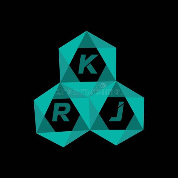 KRJ Creative Minimalist Letter Logo. KRJ Unique Vector Initials ...
