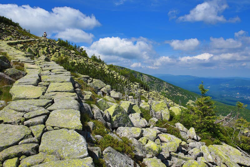 Krkonose-Berge, Tschechische Republik, Polen Stockbild - Bild von gras ...
