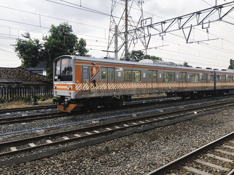 KRL Train Parks in Klaten Station. Indonesia, Klaten : August 2021 ...
