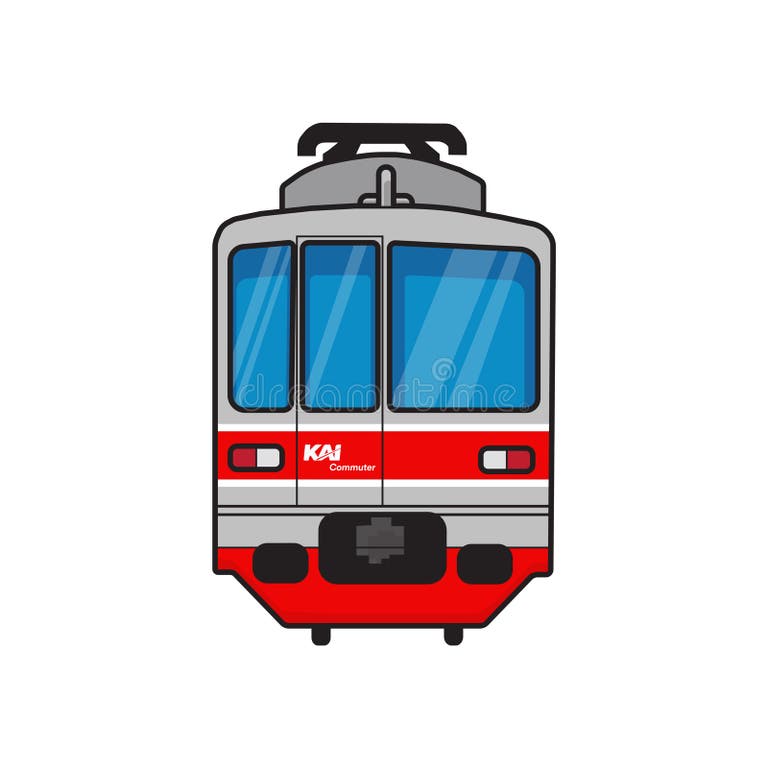 KRL Kereta Commuter Indonesia Vector Stock Illustration - Illustration ...