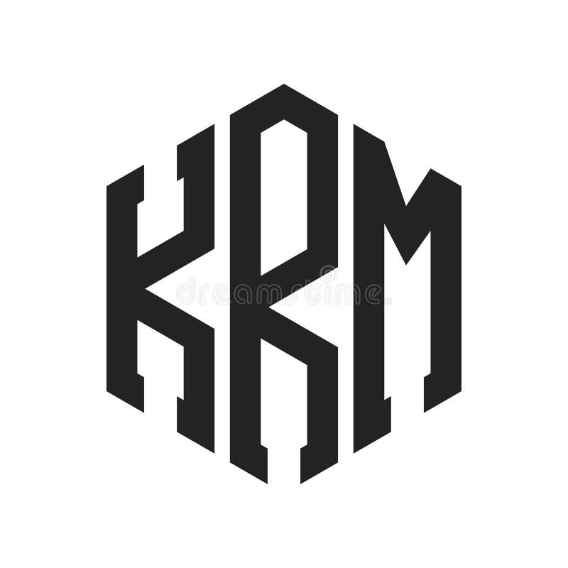 KRM Logo Design. Initial Letter KRM Monogram Logo Using Hexagon Shape ...