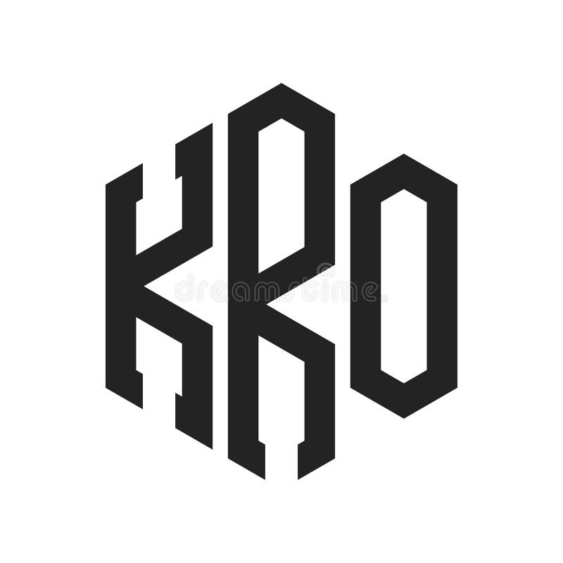 KRO Logo Design. Initial Letter KRO Monogram Logo Using Hexagon Shape ...