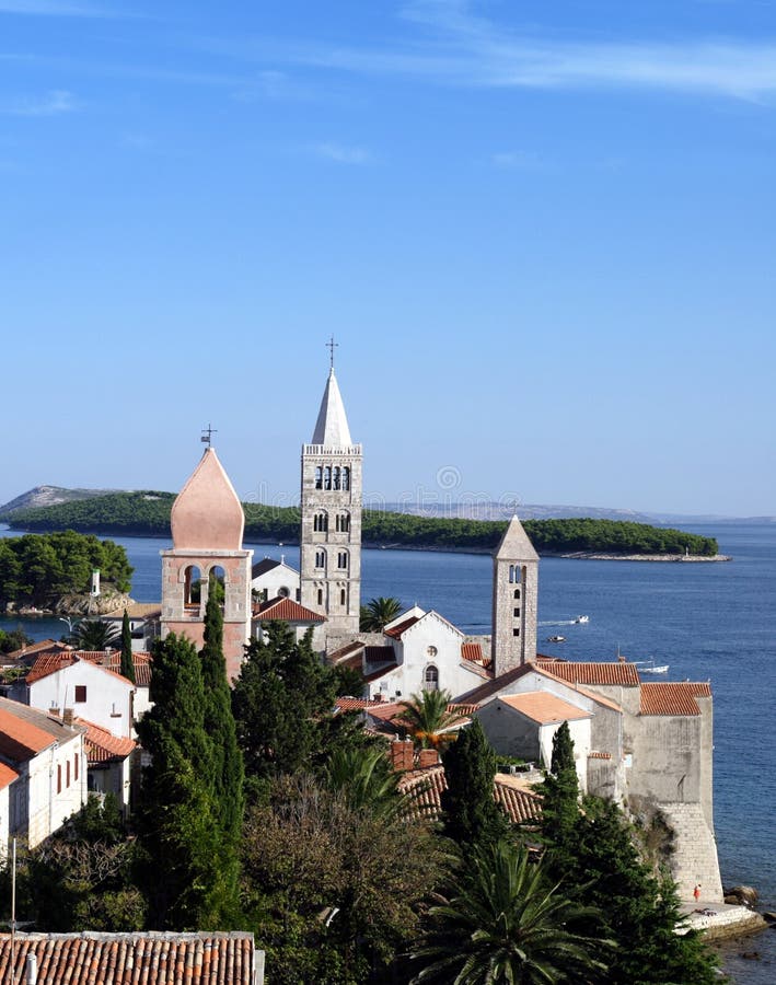 Kroatien, Rab Insel, Rab Stadt Stockfoto - Bild von andrew, fliesen ...