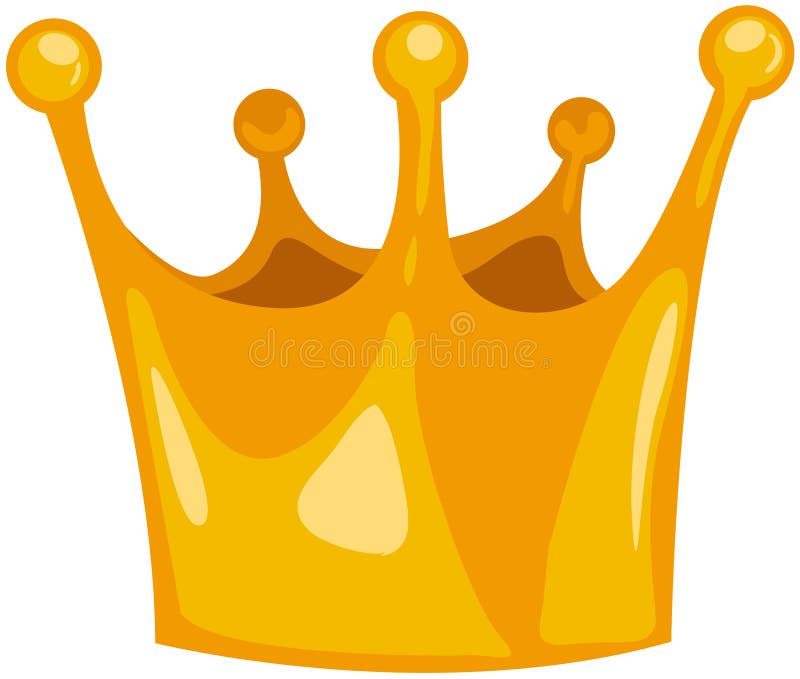 Kung Emoticon Emoji Face Gold Crown Cartoon Icon Vektor Illustrationer ...