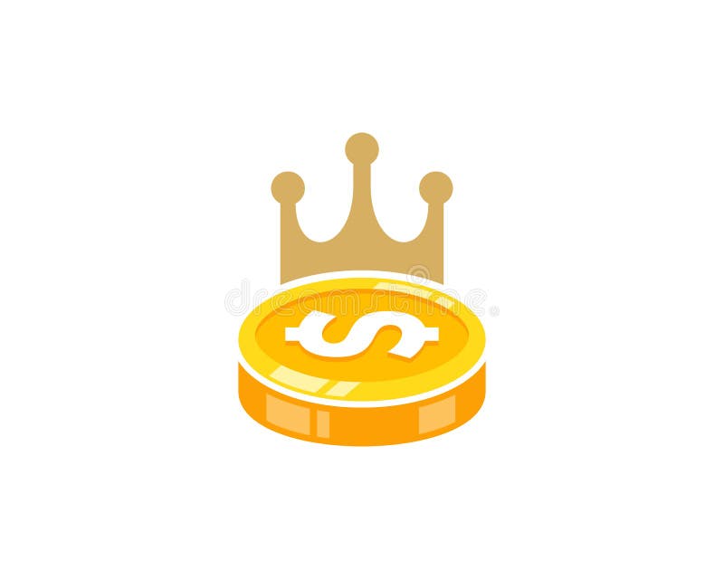 Kungligt Mynt Logo Icon Design Vektor Illustrationer - Illustration av ...