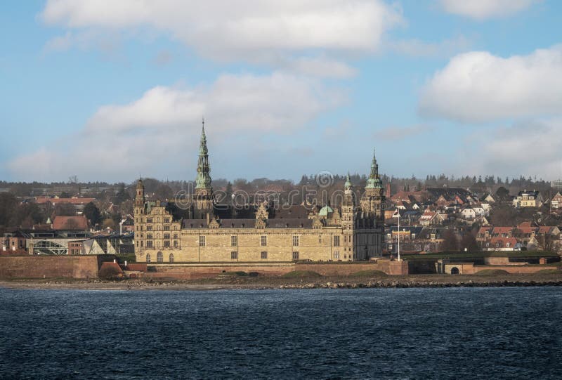 Kronborg Castle from Oresund Strait in Denmark. Stock Photo - Image of ...