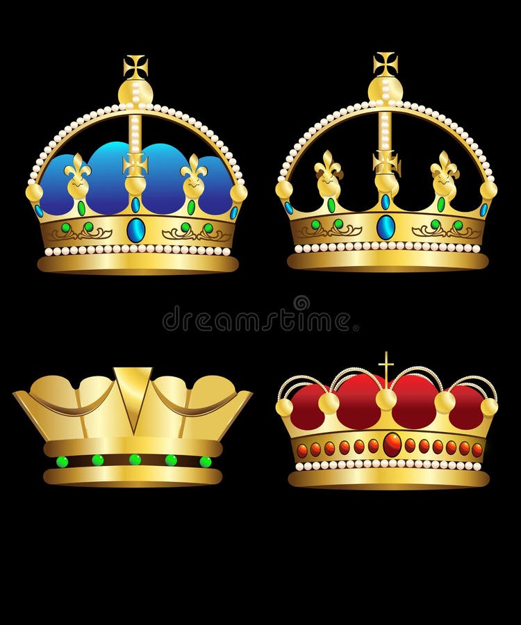 Kronen vector illustratie. Illustratie bestaande uit reeks - 7789248