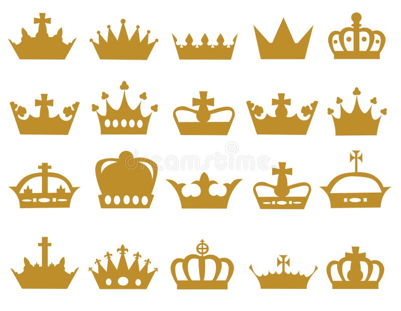 Kronen vektor abbildung. Illustration von embleme, dekorativ - 81374920