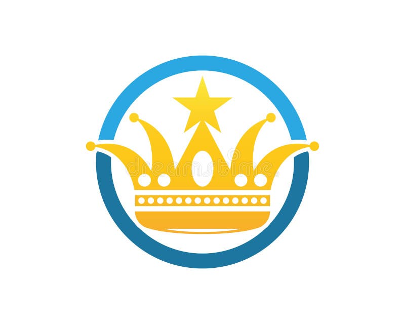 Kronen-Logo Template-Vektorillustration Vektor Abbildung - Illustration ...