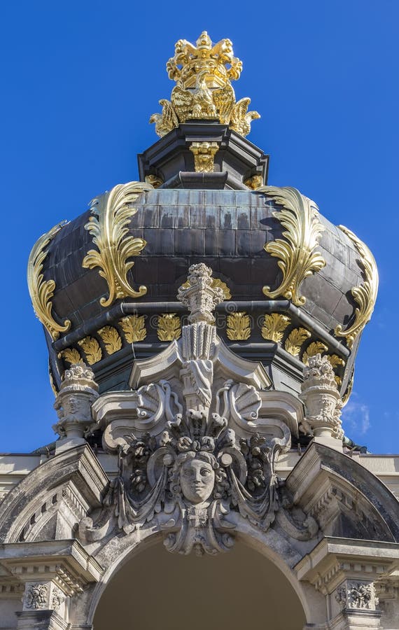 Kronentor Or Crown Gate Of Zwinger Palace In Dresden Stock Image ...