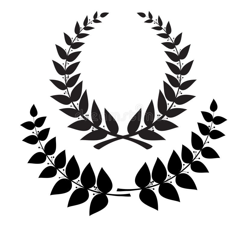 Kroon en tak vector illustratie. Illustration of element - 26060363