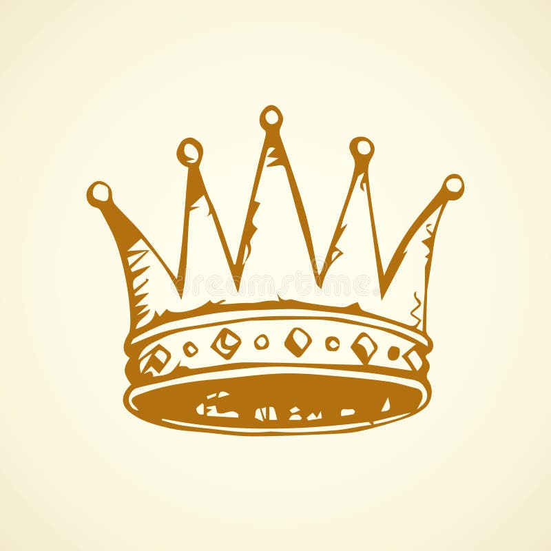 Kroon Vector tekening vector illustratie. Illustration of antiquiteit ...