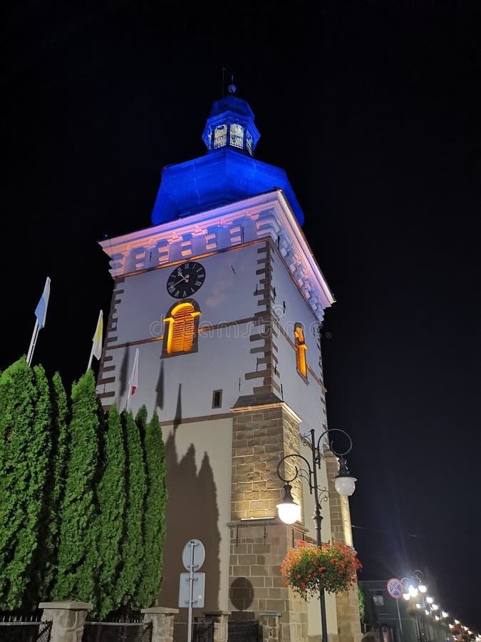 Krosno by night stock image. Image of night, rynek, krosno - 172651247