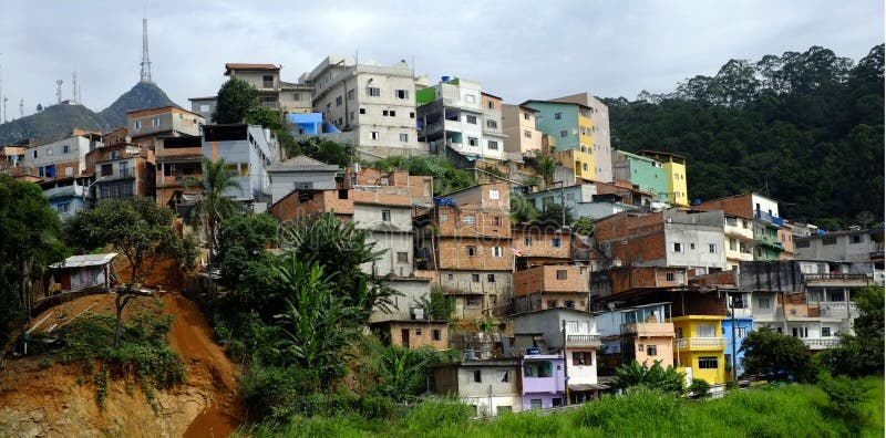 Krottenwijk, Buurt Van Sao Paulo, Brazilië Stock Foto - Image of ...