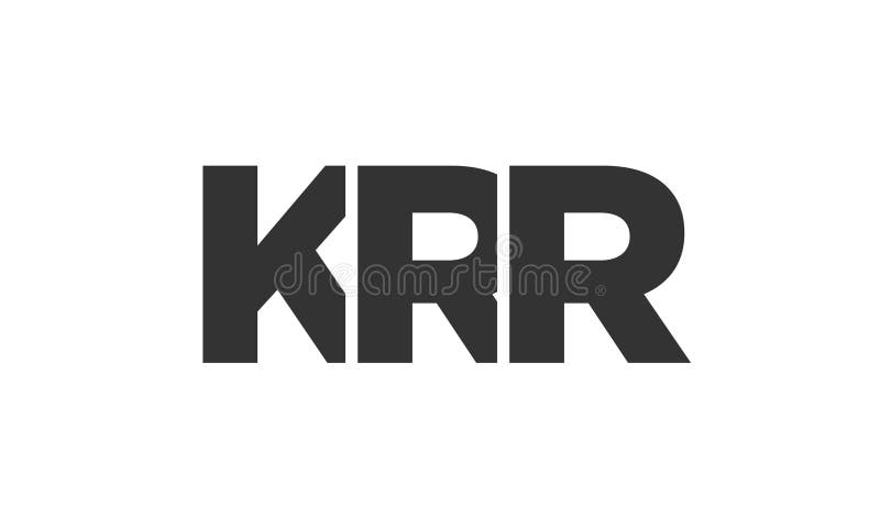 KRR Logo Design Template with Strong and Modern Bold Text. Initial ...