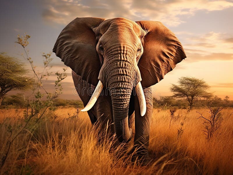 Kruger Elephant Made with Generative AI Illustration Stock Illustration ...