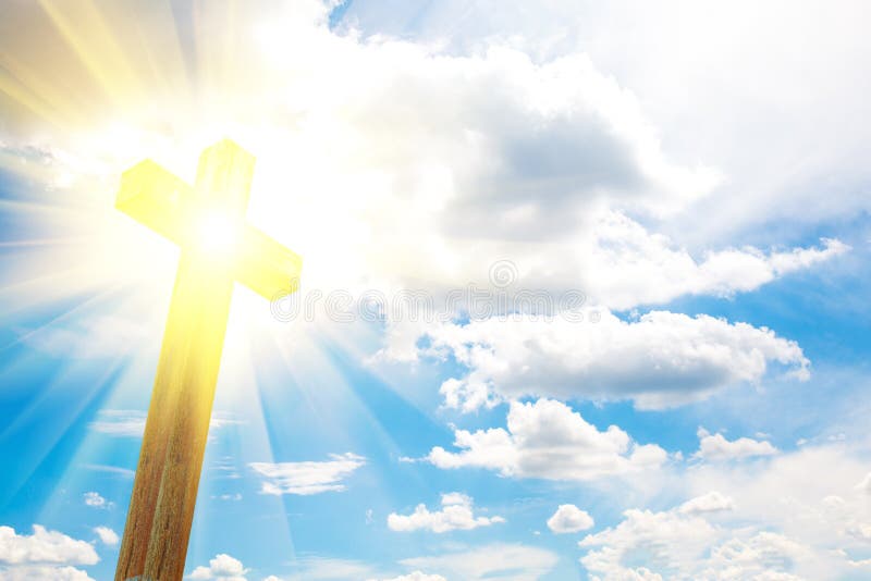 Kruis op Blauwe Hemel stock foto. Image of glorieus - 117214906