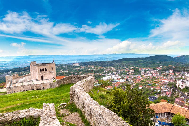 Kruja castle in Albania stock photo. Image of museum - 186556130