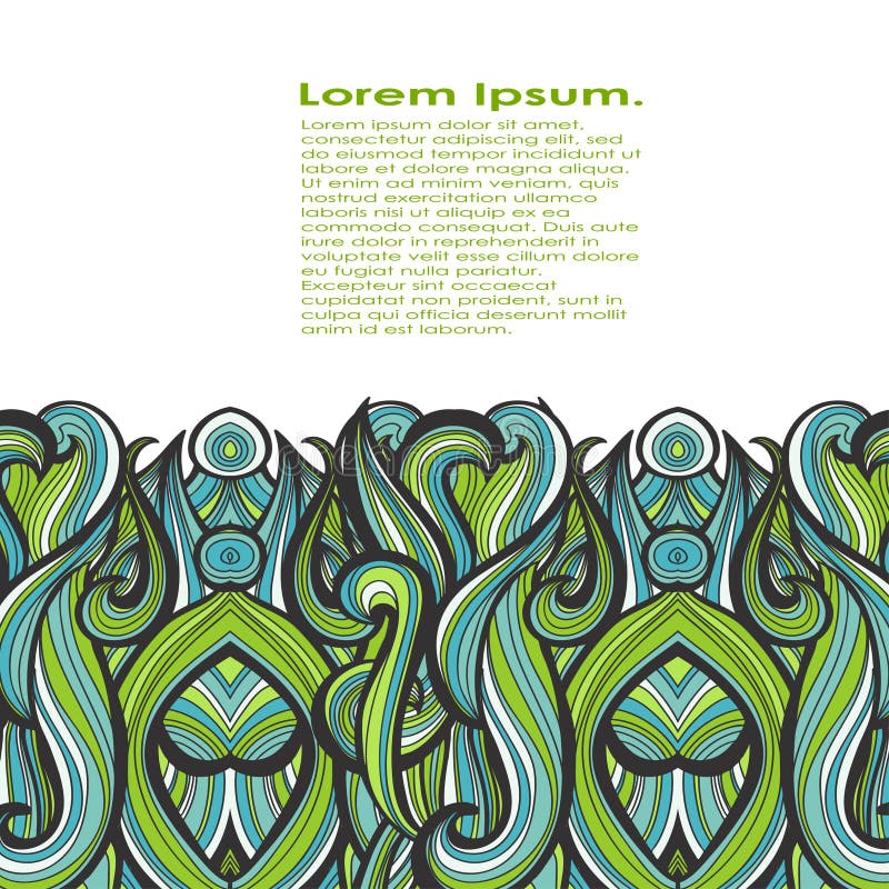 Kaart Van Het Krul De Abstracte Huwelijk Met Multicolored Golven Vector ...