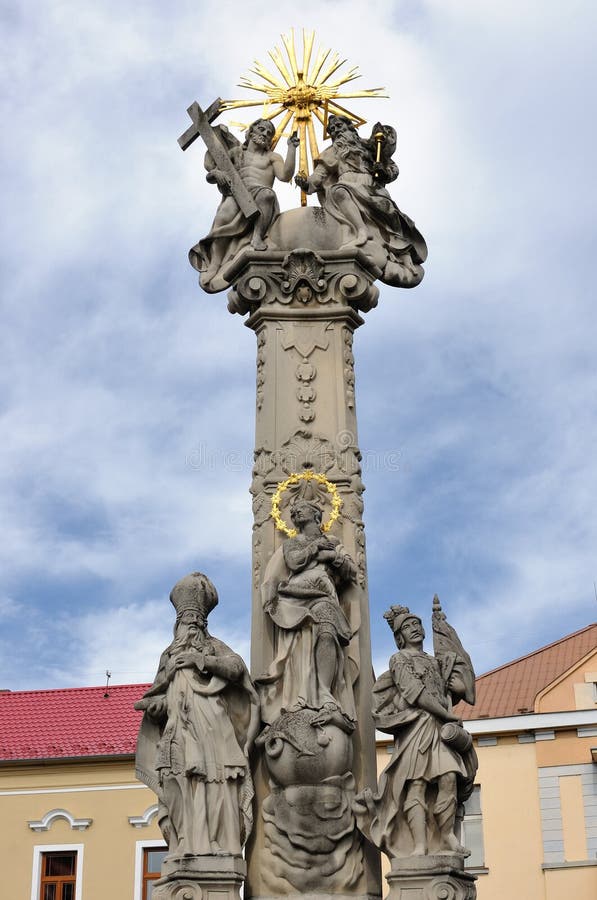 Krupina Holy Trinity Column Stock Photo - Image of statue, slovakia ...