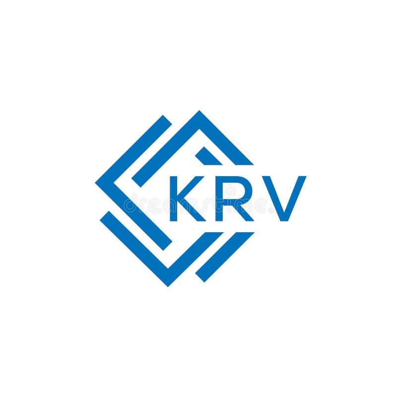 KRV Letter Logo Design on White Background. KRV Creative Circle Letter ...