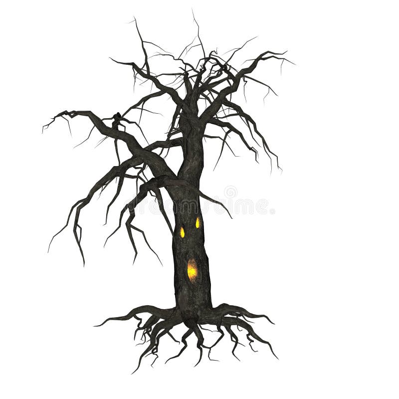 KRW Creepy Tree stock illustration. Illustration of halloween - 31295198