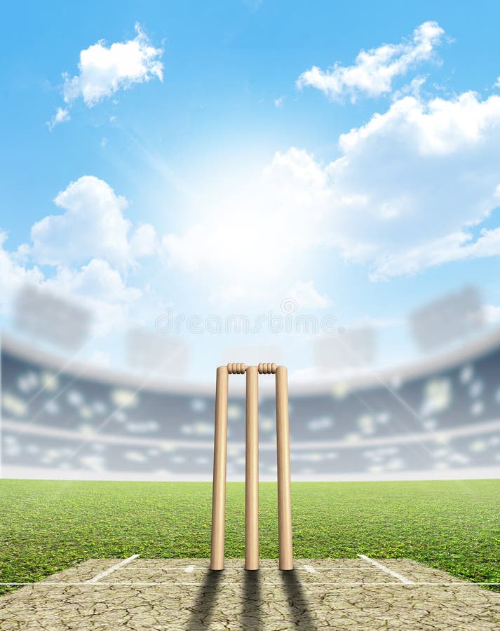 Krykiet furty I stadium zdjęcie stock. Obraz złożonej z sunlight - 50983358