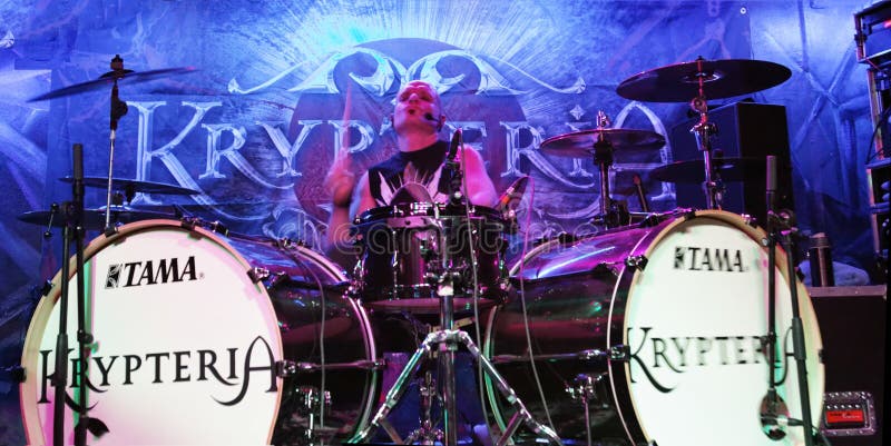 KRYPTERIA - Drummer editorial photo. Image of music, show - 22360526