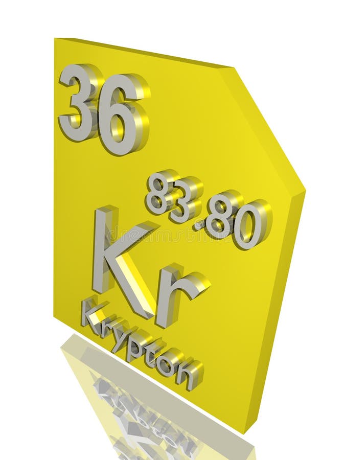 Krypton stock illustration. Illustration of symbol, krypton - 10356851
