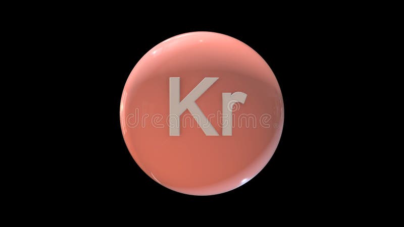 Krypton Chemical Element 3D Illustration Stock Illustration ...