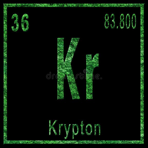Krypton Chemical Element, Green Edition Stock Illustration ...