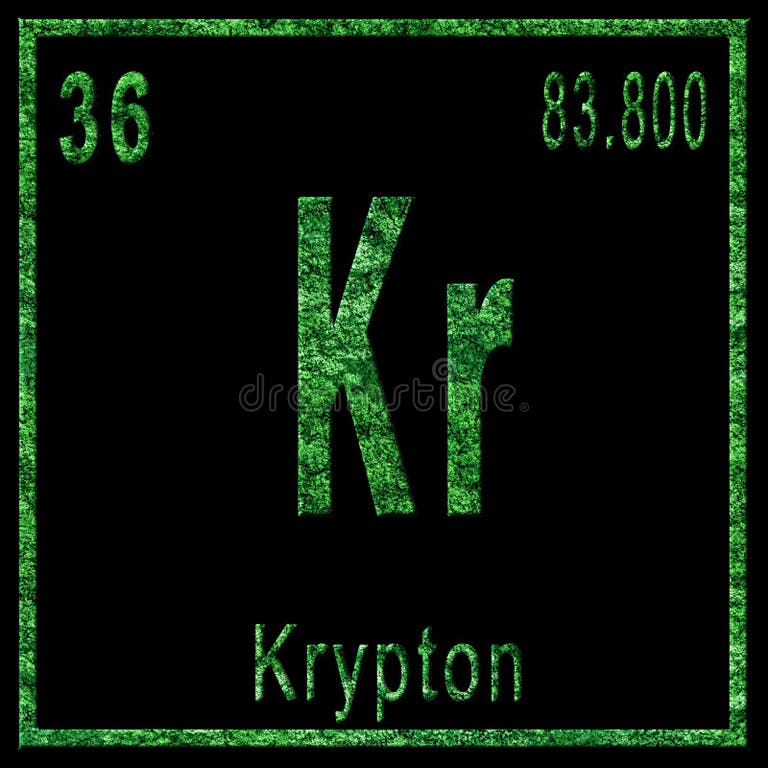 Krypton Chemical Element, Green Edition Stock Illustration ...