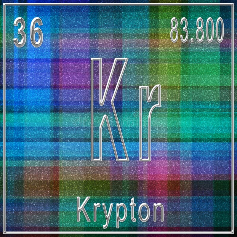 Krypton on the Periodic Table of the Elements Stock Image - Image of ...