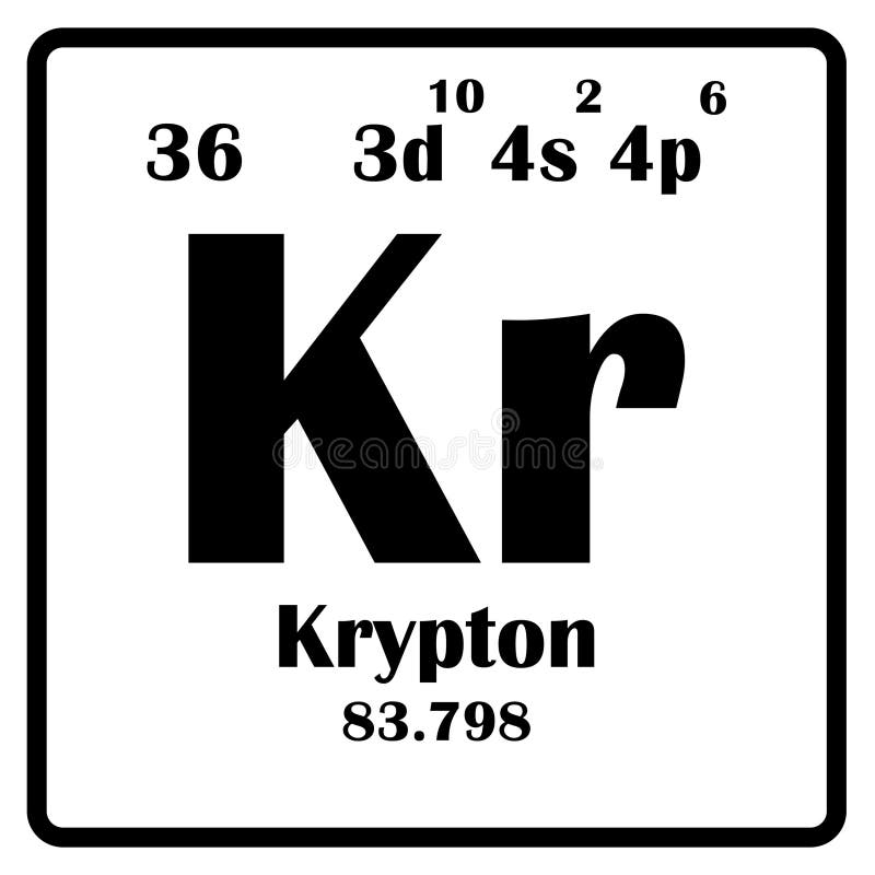 Krypton Elements Icon stock vector. Illustration of universe - 287939970